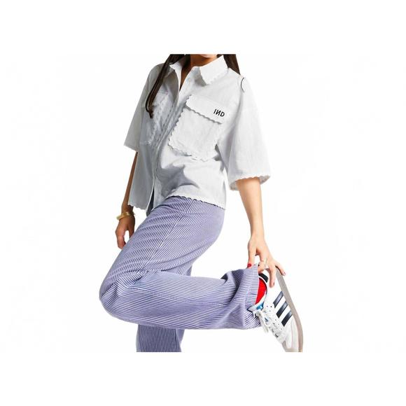INDEE | Shirts & Tops | New Indee Stripe Cotton Shirt In Off White ...